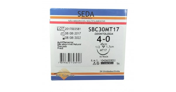 Fio de Sutura SEDA 4.0 - BC SUTURE Fio de Sutura SEDA 4.0 - BC SUTURE